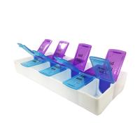 China Plastic 7 Days Pill Box  14 Compartment Pill Case for sale