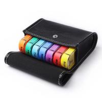 China Hot selling  7 day 28 case colored pill box organizer in PU leather bag Weekly Large Travel Pill Organizer 4 Time a Day for sale