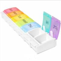 China Amazon hot sell Weekly Pill Organizer Travel Portable Pill Cases  Daily Pill Box 7 Compartments to Hold Vitamin Fish oil for sale