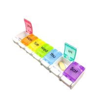 China Amazon hot sell Weekly Pill Organizer Travel Portable Pill Cases  Daily Pill Box 7 Compartments to Hold Vitamin Fish oil for sale