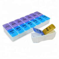 China Pill box weekly Food Grade 14 case medicine box Plastic Pill Organizer 7 days pill box detachable for sale