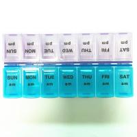 China Pill box weekly Food Grade 14 case medicine box Plastic Pill Organizer 7 days pill box detachable for sale