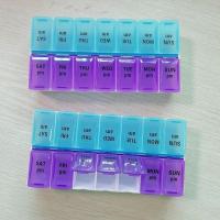China Pill box weekly Food Grade 14 case medicine box Plastic Pill Organizer 7 days pill box detachable for sale