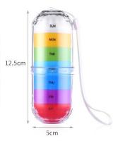 China Fashionable pill storage box with 7 compartments for 7 days for sale