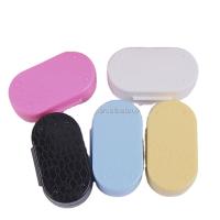 China Hot Selling Multicolor Pill Organizer With 2 Compartment Tablet Holder Travel Pill Case for sale