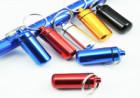 China Medical portable promotion pill box keychain aluminum pill case medicine box for sale