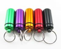 China Medical portable promotion pill box keychain aluminum pill case medicine box for sale