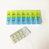 China Detachable pill box Food Grade Promotion Gift  weekly 14 case medicine box Plastic Pill Organizer Box 7 days for sale