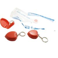 China Heart shape first aid shield  Promotional gift  Cardiopulmonary  CPR in heart shape plastic box for sale