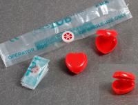China Heart shape first aid shield  Promotional gift  Cardiopulmonary  CPR in heart shape plastic box for sale