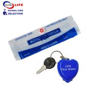 China Heart shape first aid shield  Promotional gift  Cardiopulmonary  CPR in heart shape plastic box for sale