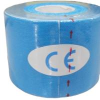 China Wholesale  5cm*5M  sports athlete tape golf tennis  kinesiology tape Nylon 4 way  kinesiology sports  tape blue for sale