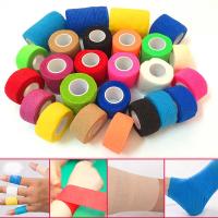 China Colorful Sport Athletic Elastic Bandage Self Adhesive Wrap Tape Ankle Knee Arthrosis Cheap child pet cohesive bandage tape for sale
