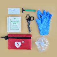 China Rescue Kit Mini CPR First Aid Kit Nylon bag with key chain CPR life with key ring for sale