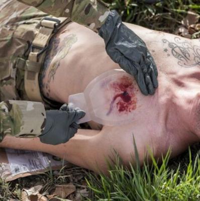 China Army Ifak Chest Seal Bandages Occlusive Dressing Emergency First Aid Wound Sticker for sale