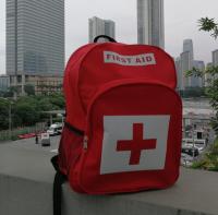 China First Aid Backpack Empty Medical First Aid Bag Red Emergency Treatment Earthquakes Disasters Backpack Kit for sale