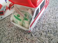 China Funny Ambulance car shape first aid box  home shop use  fashion emergency kit children care first aid kit box case for sale
