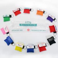 China Mini Cpr Barrier Mask Keychain Face Shield Nylon Bag Mouth To Mouth Personalized 20x30cm for sale