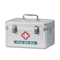 China Empty Portable Metal Aluminum Alloy First Aid Box Case With Lock For Clinic Home Visit Outcalls case Kit for sale