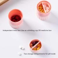 China Easy Open Hospital Pill Dispenser Box Tablet Cutter Crusher Box Grind Individual Medication for sale