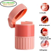 China 4 in 1Pill Cutter Pill Crusher Pills Cutter Crush Splitter Grinder Tablets Medicine Slicer  for Cutting Oblong Round large pills for sale