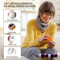 China Popular pill crusher cutter water cup Portable 4 in 1 Pill tablet medicine spliter grinder  Box case pouch manufacture price for sale