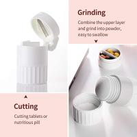 China Easy Open Hospital Pill Dispenser Box Tablet Cutter Crusher Box Grind Individual Medication for sale