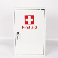 China Public Multi Size Strong Structure Compartment Medical Metal First Aid Kit Box Wall- Mounted Workplace Cabinet With Lock for sale