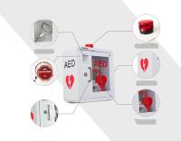 China Quality Defibrillator AED Wall mount Cabinet  first aid use AED case Indoor AED trainer cabinet for sale