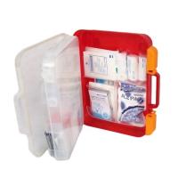 China Empty Osha Ansi Home Office first aid case wall mounted emergency first aid box  50 person lock handle box case for sale