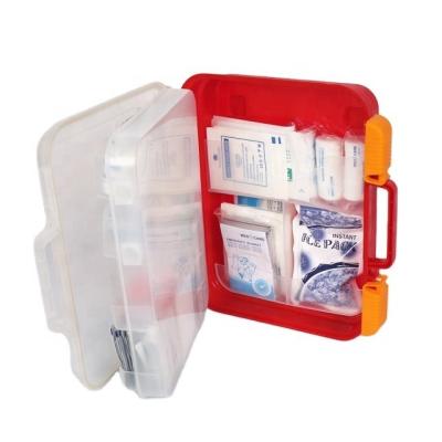 China Empty Osha Ansi Home Office first aid case wall mounted emergency first aid box  50 person lock handle box case for sale