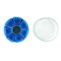 China Hot selling Cylndrical Weekly Pill Box Colorful Medicine Pill Case Organizer for sale