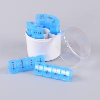 China Hot selling Cylndrical Weekly Pill Box Colorful Medicine Pill Case Organizer for sale