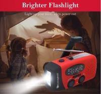 China Gear Kit Emergency Survival Supplies Hand Crank Solar Radio Charger Cell Phone Flashlight Usb for sale