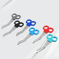 China Printed Logo on stainless steel Scissors to Cut Bandage Kinesiology Tape Colored Scissor Usual Cut Tapes for sale