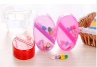 China Can rotation Cute Heart shape pill box with four compartments  and can changed it with oval shape  pill holder for sale
