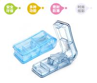 China Promotional  pill case &pill cutter with three  compartment for home care pill splitter for sale