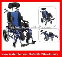 China Medical cerebral palsy wheelchair children reclining wheelchair disable wheelchair for sale