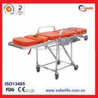China 2017 For Sell Multifunctional Folding Hospital Gurney Emergency Aluminum Automatic Loading Ferno Stretcher for sale