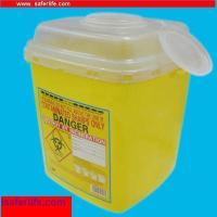 China 10L yellow color medical pedal bin hospital plastic foot clinical waste bin for sale