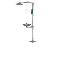 China polished stainless steel Laboratory Emergency Shower Eye Washer eyewash station for sale