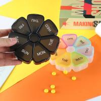 China Flower shape 7 Day Pill Box with Separate Compartments Pill Case to Hold Medication/Vitamins/Fish Oil and Supplements for sale