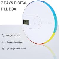 China New Design Dispenser Electronic Smart Box Portable Travel Small Pill Container with 4 Groups Alarm Reminders for sale