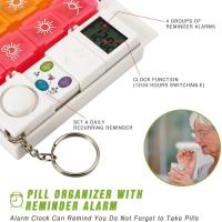 China Hot Selling Electronic Smart Box Medicine Case 7Day 4 Times A Day Weekly Pill Dispenser Four groups of reminder alarms for sale