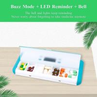 China Genuine Dispenser Electronic Smart Box reminder Lock Medicine Case with LED Electronic Timing Dispenser for sale