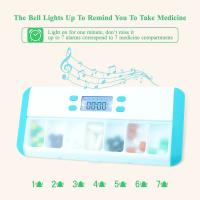 China Genuine Dispenser Electronic Smart Box reminder Lock Medicine Case with LED Electronic Timing Dispenser for sale