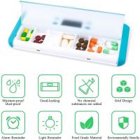 China Genuine Dispenser Electronic Smart Box reminder Lock Medicine Case with LED Electronic Timing Dispenser for sale