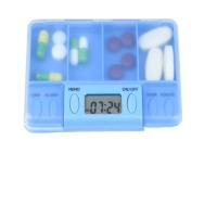 China Good selling alarm timer travel self-timer pill box weekly organizer  pill dispenser electronic 4 Compartments case reminder for sale