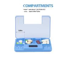 China Good selling alarm timer travel self-timer pill box weekly organizer  pill dispenser electronic 4 Compartments case reminder for sale
