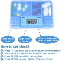 China Good selling alarm timer travel self-timer pill box weekly organizer  pill dispenser electronic 4 Compartments case reminder for sale